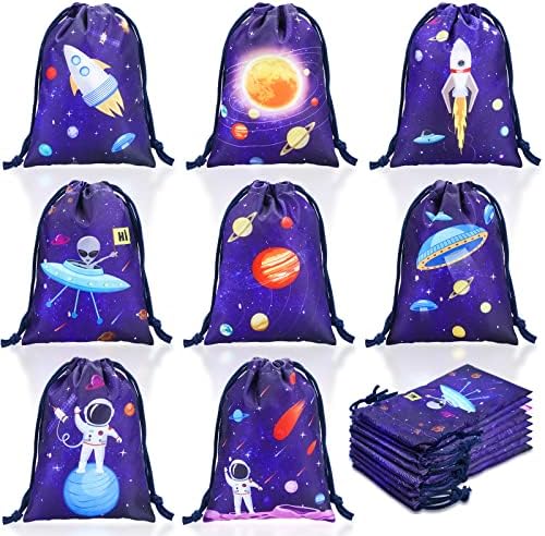 Amazon.com: 12 Pcs Outer Space Gift Bags with Handle Paper Space Treat ...