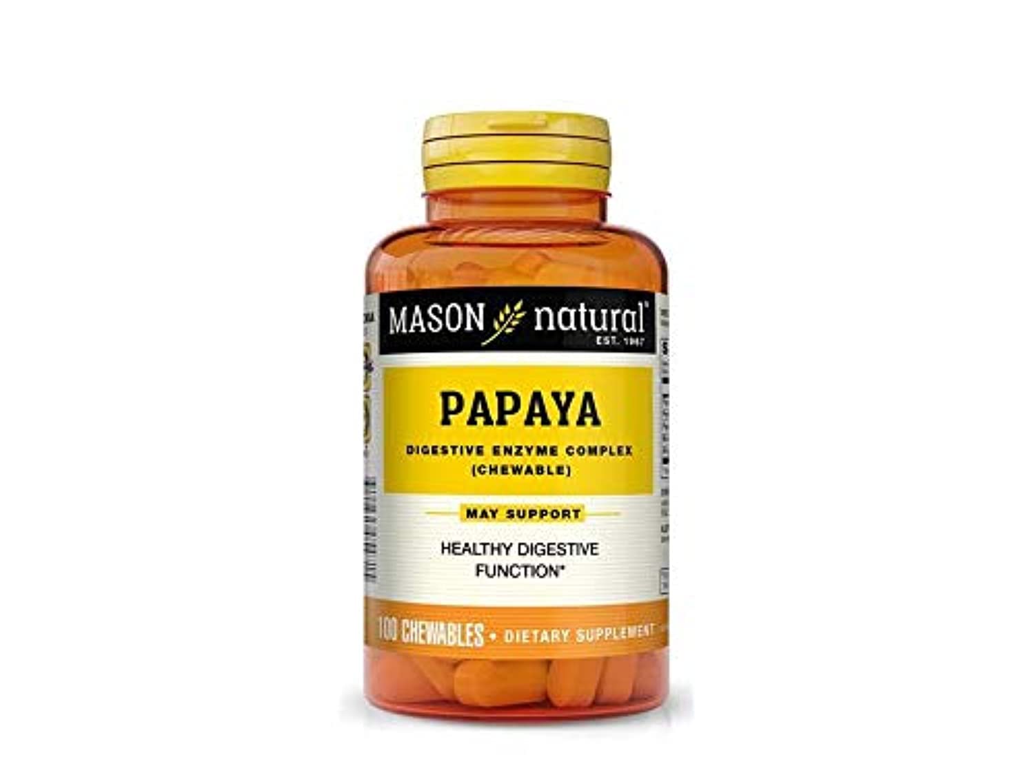 Amazon.com: Mason PAPAYA ENZYME W/ PAPAIN. TABLETS 100 per bottle ...