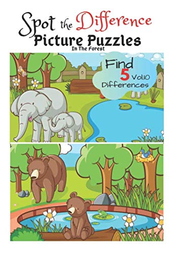 Spot the Difference Picture Puzzles " In The Forest " Find 5 ...