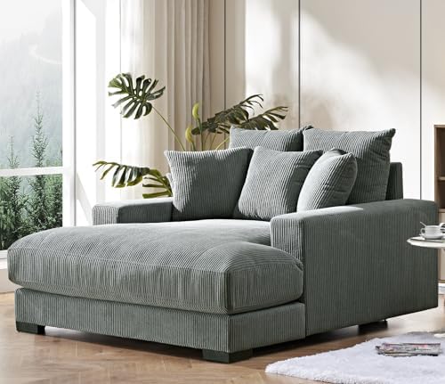 Amazon.com: Extra Wide Deep Seat Oversized Loveseat Chaise Lounge ...