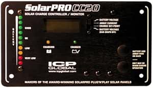 ICP Solar SolarProcc20 20 Amp Digital Charge Controller 10064 : Amazon ...