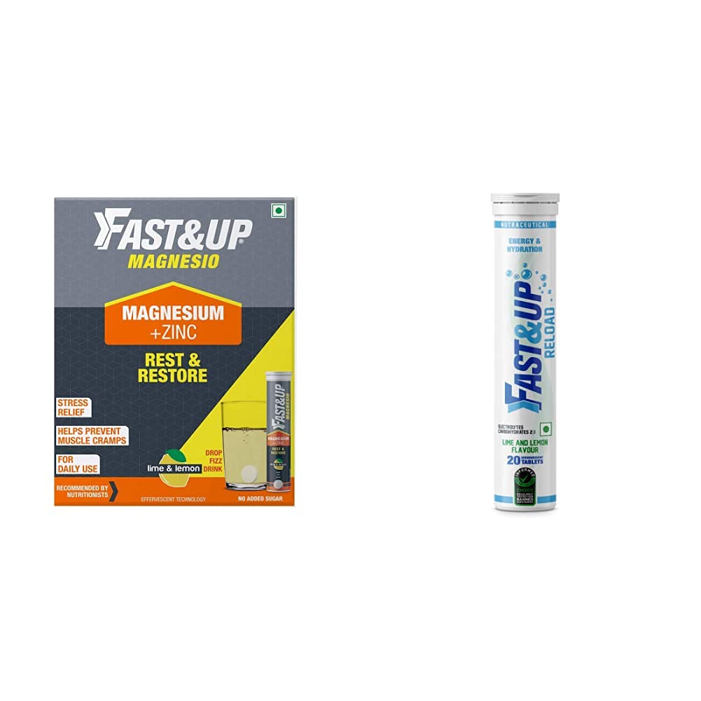 Buy Fast&Up Magnesio - Magnesium and Zinc - 60 Effervescent Tabs - Lime ...
