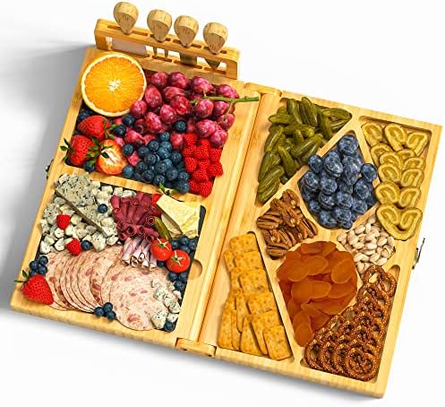 Cheese Board Charcuterie Board Set - Foldable Cheese Server Folding ...