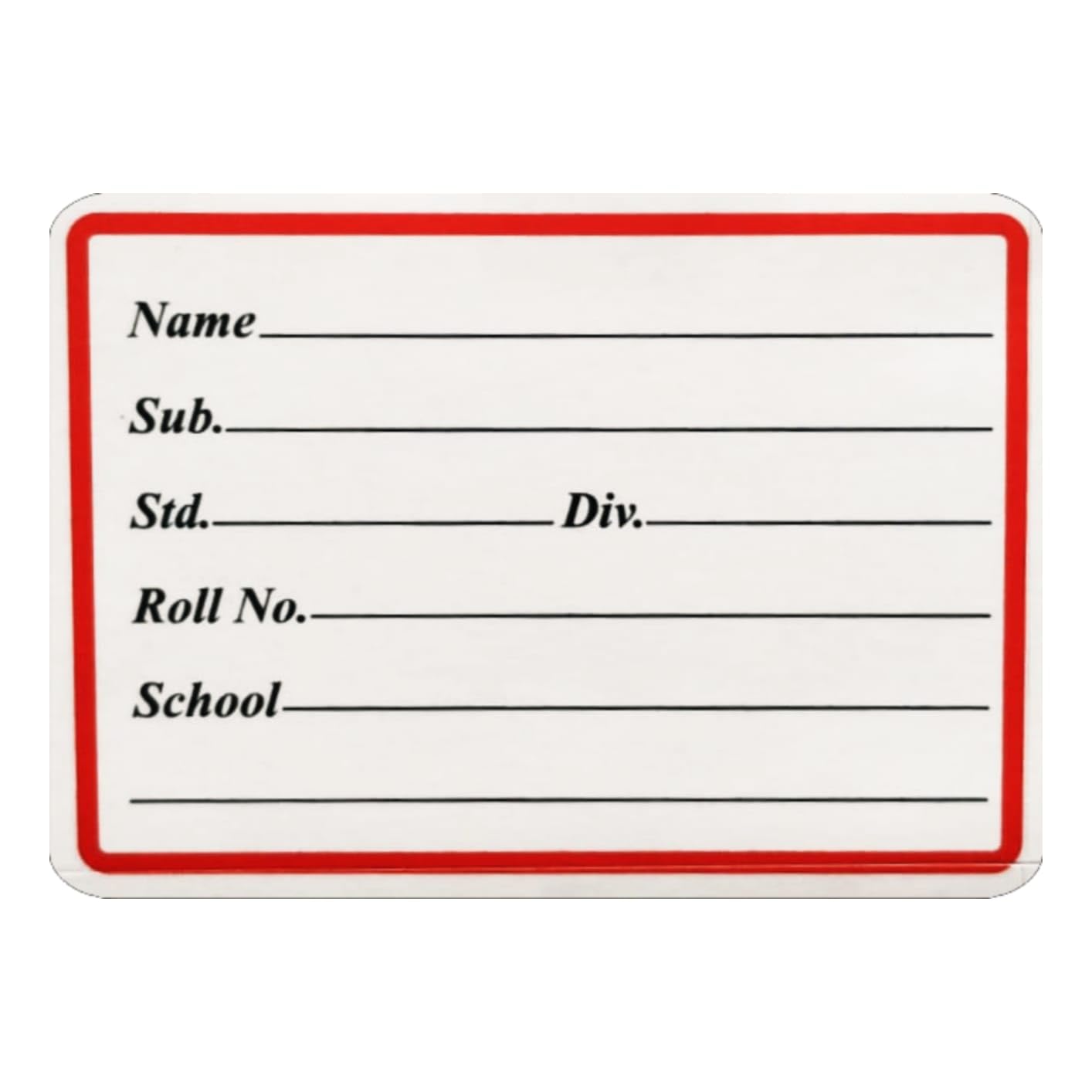 Paper Labels 64 Pieces School Copy Notebook Name Stickers Medium Size ...