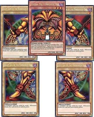 Amazon.com: Konami Yugioh Exodia The Forbidden One LCYW 5 Card Set ...