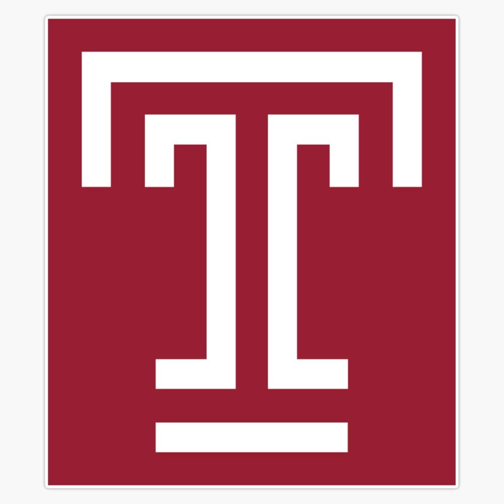 Amazon.com: Magnet Temple University Logo Viny Magnetic Bumper Sticker ...