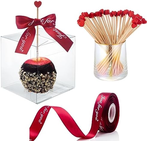Amazon.com: OSSIJAY 30 Packs Candy Apple Boxes with Hole, 4"x 4"x 4 ...