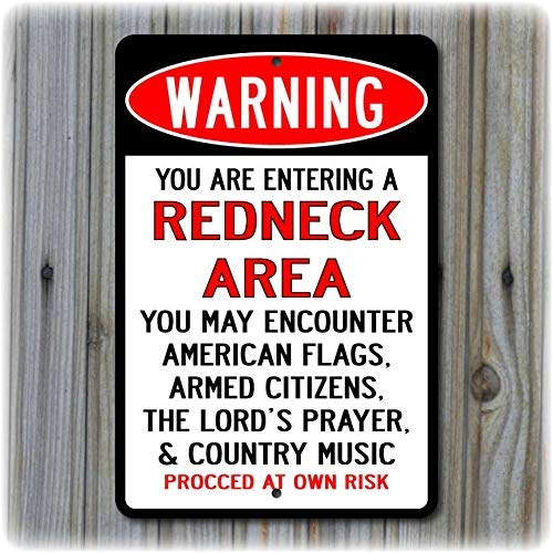 Amazon.com: Warning: Redneck Area Highway Sign : Home & Kitchen