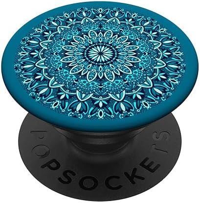Amazon.com: Blue Turquoise Mandala Teal Henna PopSockets Adhesive ...
