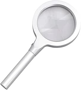 Amazon.com: QHYXT Glass Handheld Magnifier High Magnification Optical ...