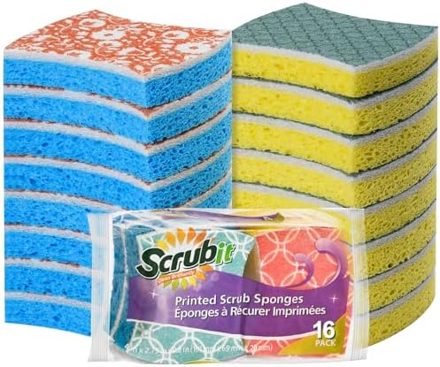 Amazon.com: Scrub Sponge by Scrubit –Multipurpose Cellulose Cleaning ...