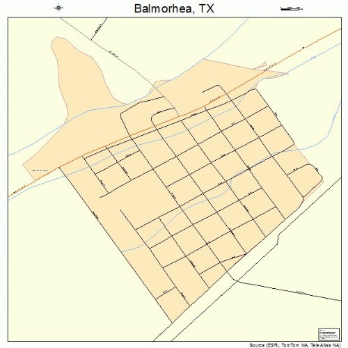 Amazon.com: Large Street & Road Map of Balmorhea, Texas TX - Printed ...