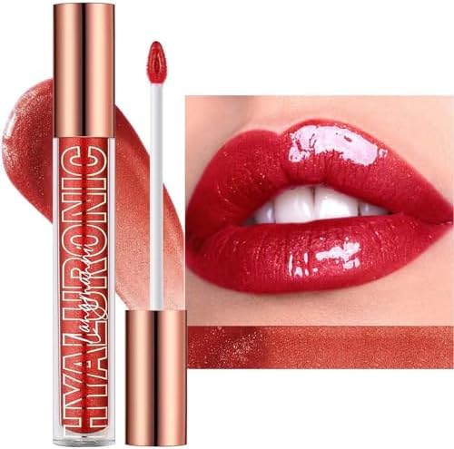 Amazon.com : Maxzitank Cherry Red Lip Gloss Lip Plumper Gloss Tinted ...