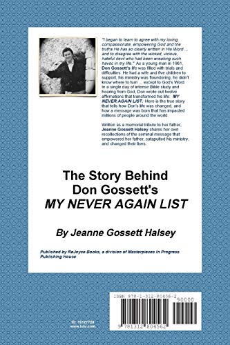 Snapklik.com : The Story Behind Don Gossetts MY NEVER AGAIN LIST