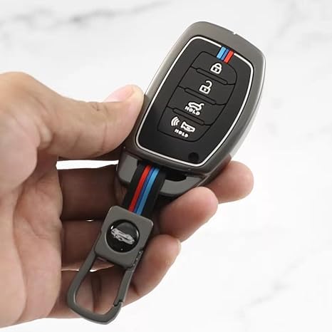 Metal Silicon Key case for Hyundai New Creta SX | New Venue SX | i-20 ...