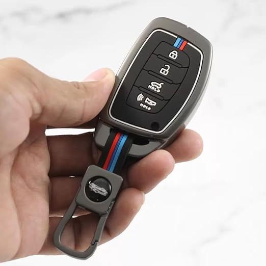 Metal Silicon Key case for Hyundai New Creta SX | New Venue SX | i-20 ...
