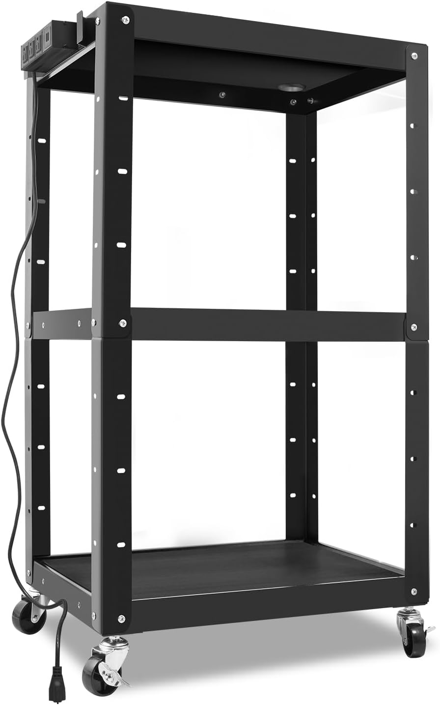 Amazon.com: Auto Dynasty Utility Steel AV Cart, Height Adjustable AV ...