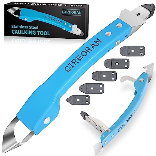 GIREORAN Kit d'outils de calfeutrage 4 en 1 en acier inoxydable – Outil ...
