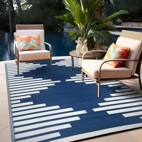 Amazon.com: Rugshop Boho Diamond Stripe Reversible Crease-Free ...