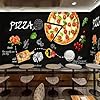 Amazon.com: KYEQEB Pizza Fast Food Wall Mural, 3D Printed Restaurant ...
