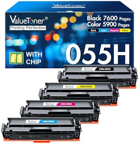 Amazon.com: 055 055H Toner Cartridge Set Replacement for Canon 055 ...