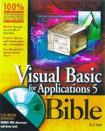 Visual Basic for Applications 5 Bible: Scott, Joel: 9780764531651 ...