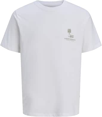 JACK & JONES Jorbillyburg Back Graphic Tee Ss Cn, Bright White, M ...