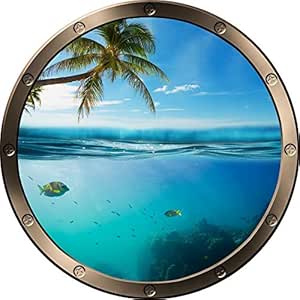 12" Porthole Ship Sea Window Ocean View Tropical Under Water Split #1 ...