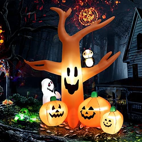 Amazon.com: Tangkula 8 FT Halloween Inflatable Dead Tree with Ghost ...