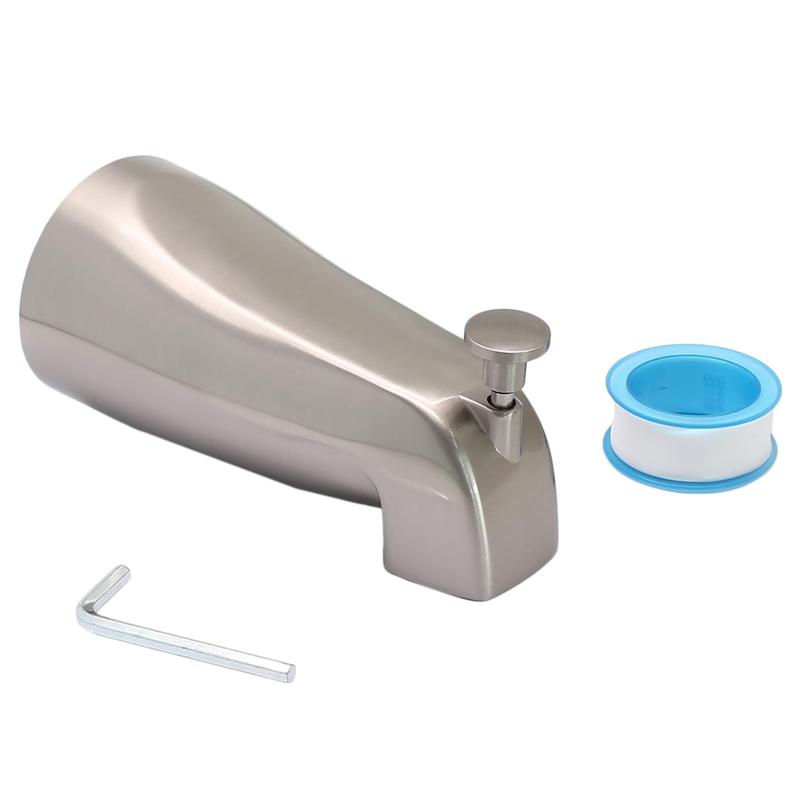 Luomorgo 1 Pc Bath Tub Spout with Diverter, Brushed Nickel Tub Spout ...