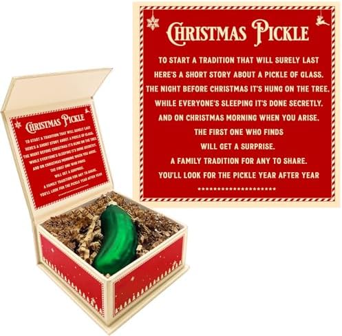 Amazon.com: Traditional German Christmas Pickle Ornament with Story ...