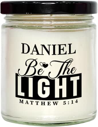 Amazon.com: Bible Verse for Daniel Candle,Christmas Gifts for Daniel Be ...