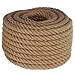 Amazon.com: Manila Rope 3/4 Inch X 100 Ft, Hemp Rope 4 Strand Twisted ...