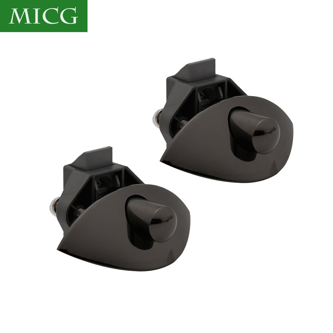 Buy MICG 2pcs Push Button Latch Lock Half-Moon Cupboard Door Knob Alloy ...