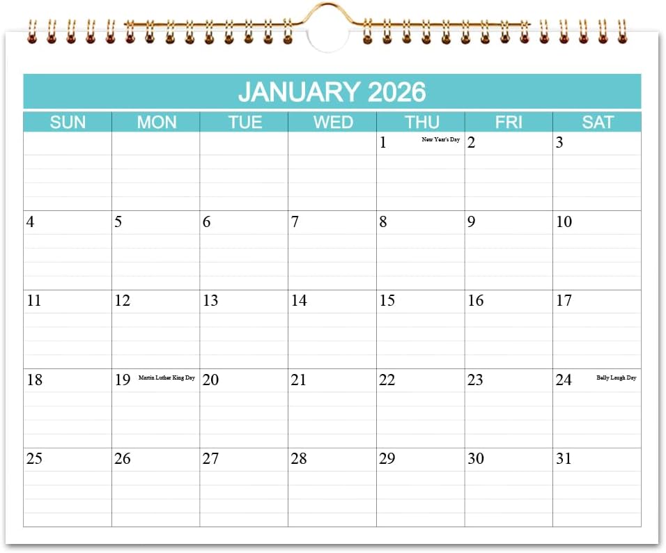 Amazon.com: BHR Calendar 2025-2026 Wall Calendar From January 2025 to ...