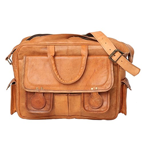 Vintage Craft Goat Skin Leather Classic Office Bag (Pack Of Two ...