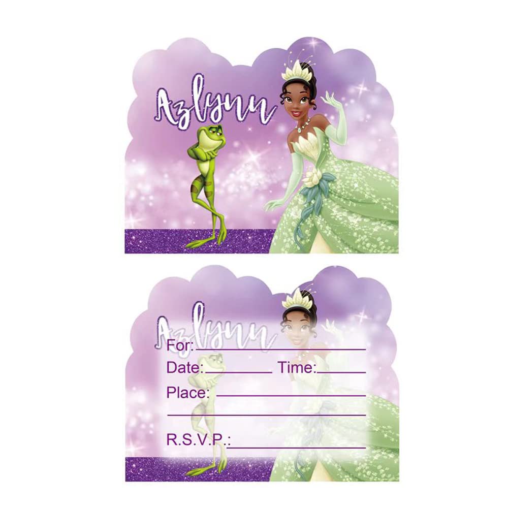 Princess Tiana Invitations Tiana Princess Name Tag | Premium Disney
