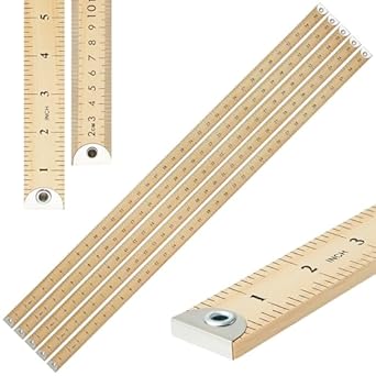 Hoteam 5 Pcs 36 Inches Natural Wood Yard Stick Ruler Wooden Yardstick ...