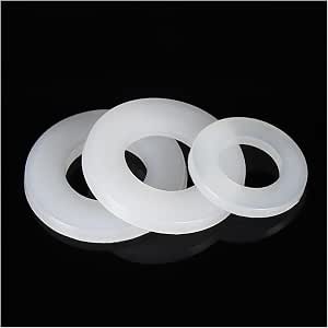 Amazon.co.jp: Black and White Nylon Plastic Flat Washer M2 M2.5 M3 M4 ...