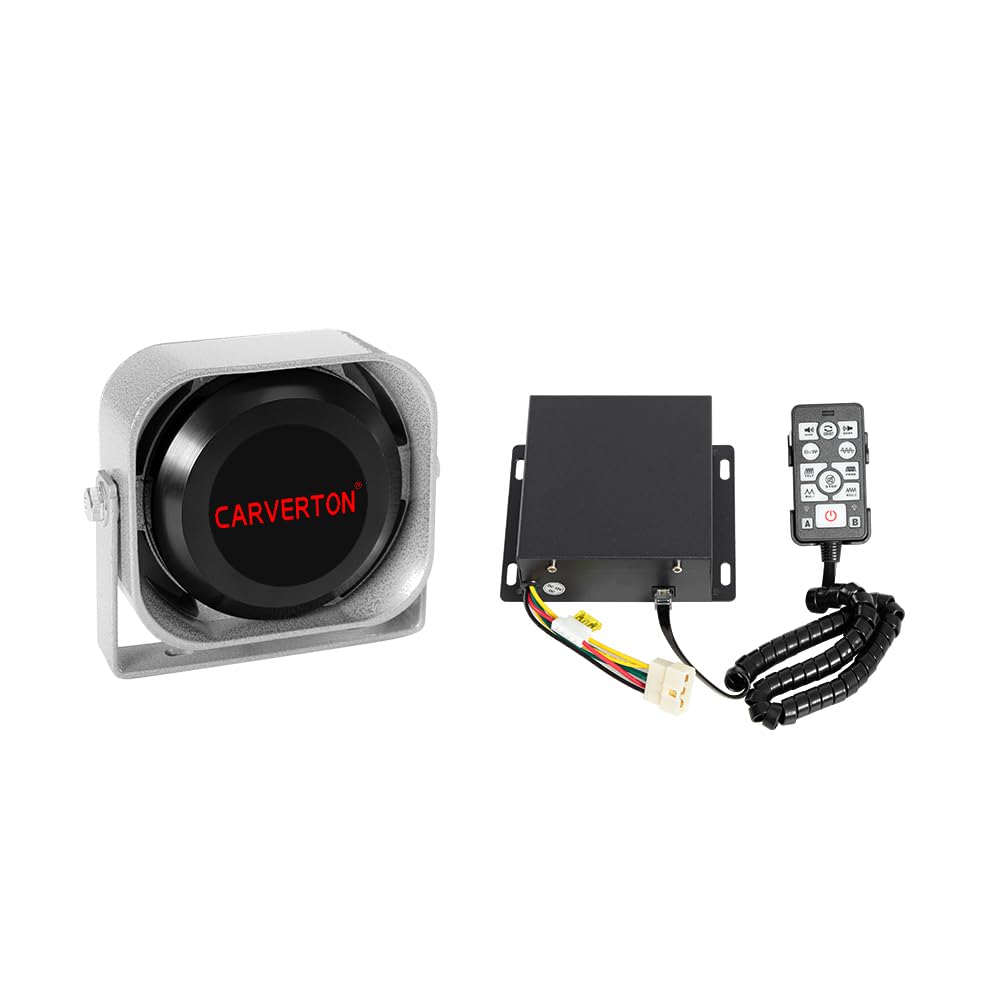 Snapklik.com : CARVERTON Police Siren PA System Multi-Tones Wired Control