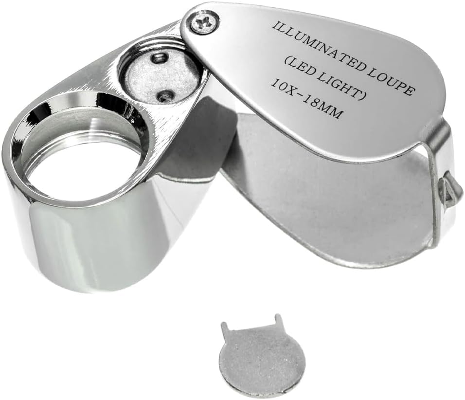 Amazon.com: Carson TriView 5x/10x/15x Folding Loupe Magnifier with ...