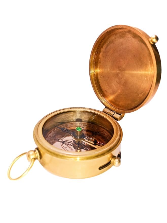 Buy Tiptop Brass Pocket Directions Compass for Serviving in Forest and ...