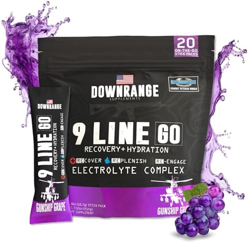 Amazon.com: DownRange 9 Line Go Recovery + Hydration Powder Packets ...