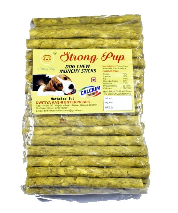 Chicken Flavor | Munchy Sticks | 1 kg | 100 Pieces | Dog Chews ...