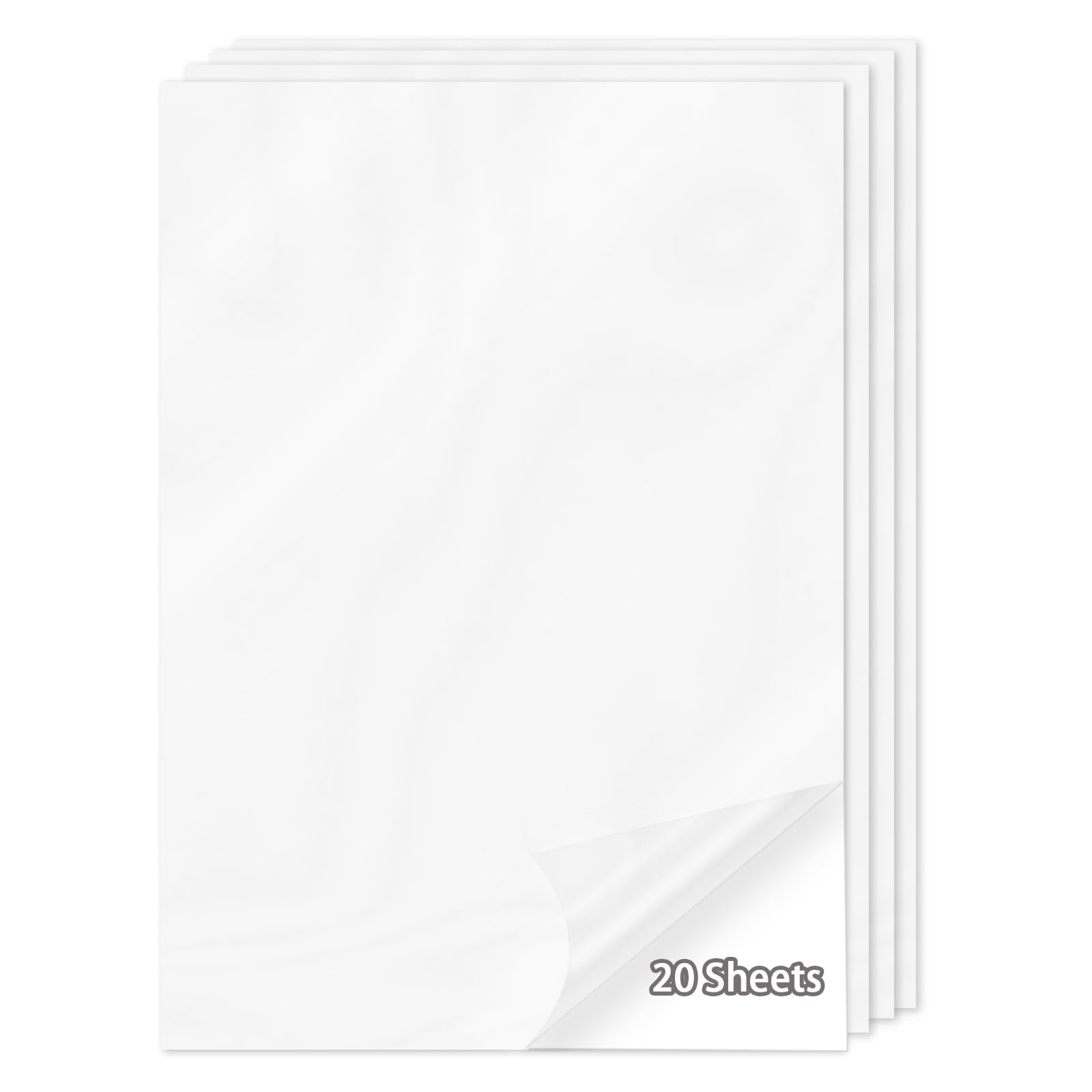 Snapklik.com : 20 Sheets Holographic Sticker Paper,85x11 Inch Clear ...