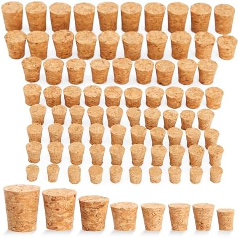 Amazon.com: Anjmd 120 Pieces 8 Sizes Assorted Cork Stoppers Small Cork ...