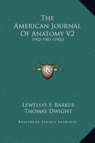 Amazon.com: The American Journal Of Anatomy V2: 1902-1903 (1903 ...