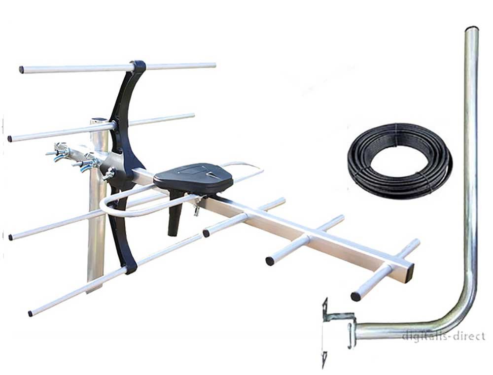 Digitalis 4G Digital TV Aerial kit for Freeview or Freeview HD Complete ...