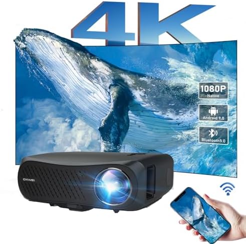 Amazon.com: Smart 4K Wireless Outdoor Projector 1000ANSI High Lumen ...