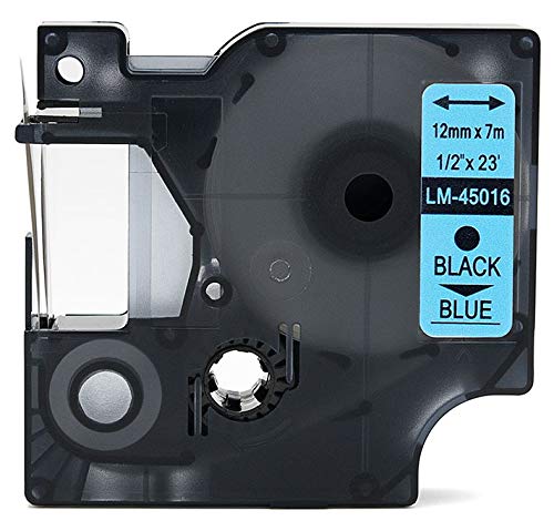 Amazon.com: LM Tapes - Premium LM-45016 1/2" Black on Blue Label Maker ...